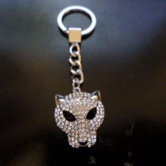 Effy | Accessories | Effy Silver Tone Panther Head Crystal Key Ring New ...
